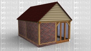 2-Bay Oak Frame Extension | Full Height Glazing | WS01856