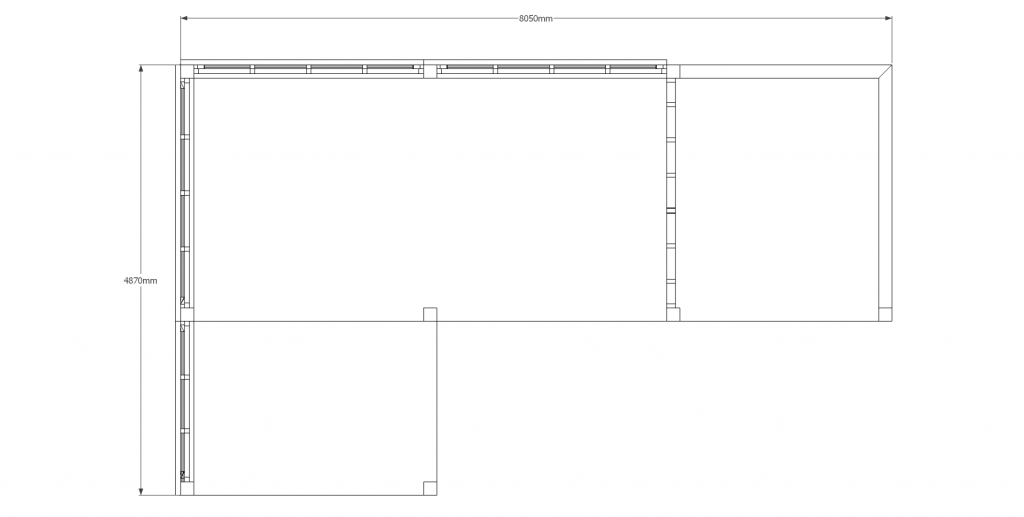 Oak Framed L-shaped Extension | One Side Fully Glazed | WS00034